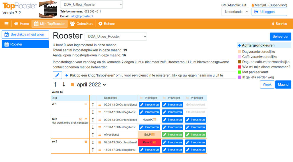Voorbeelden - TopRooster – Eenvoudig roosteren